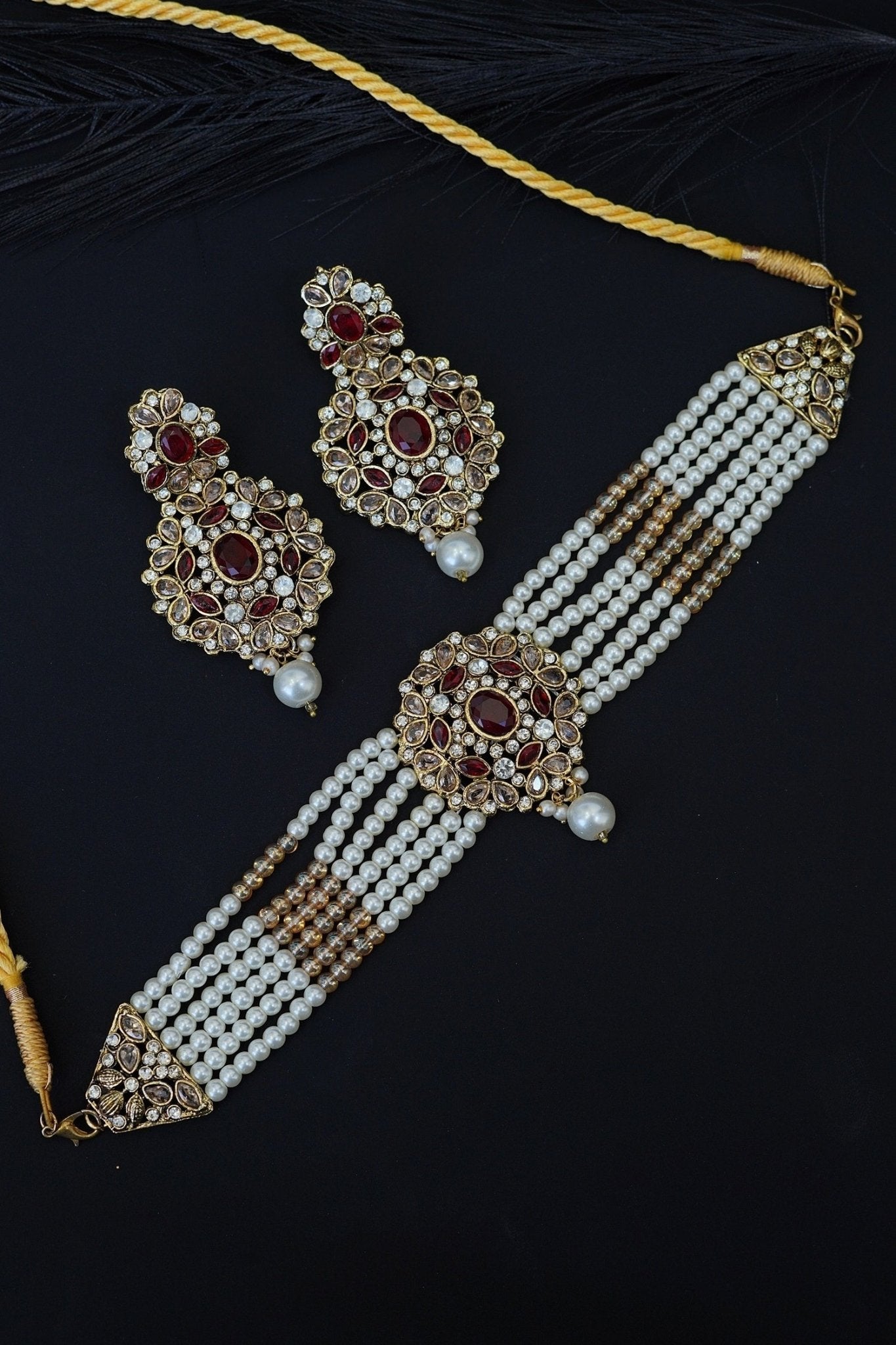 Egyptian & Polki Guluband Set - RS ZEVARS