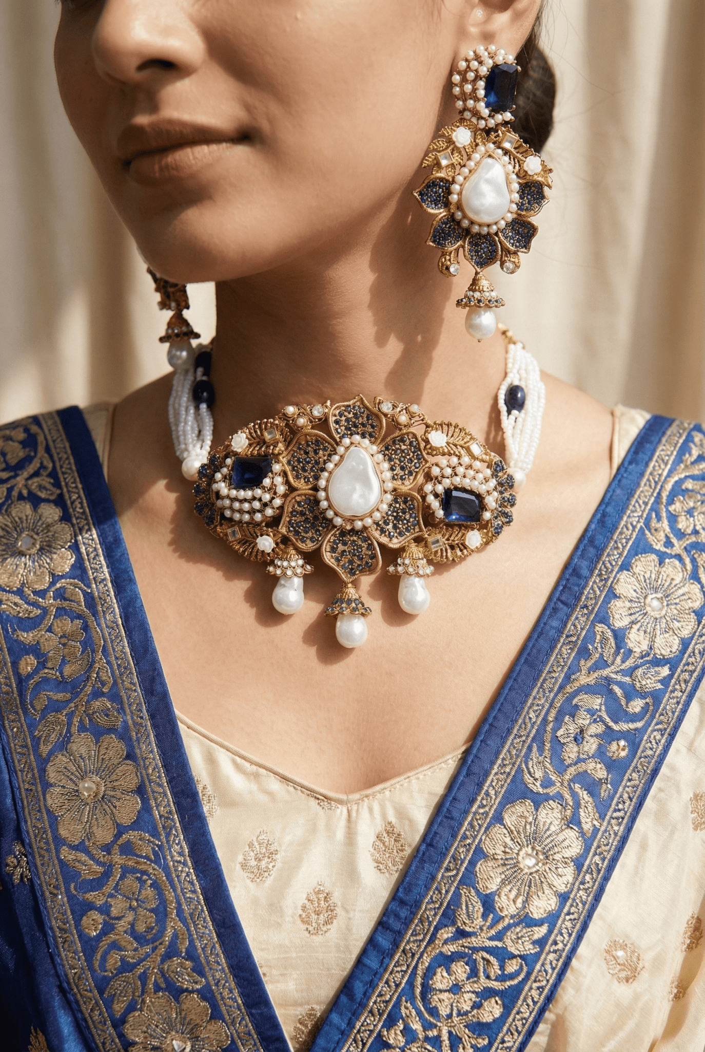 Heritage Inspired Turkish Mother Pear Guluband Set - RS ZEVARS