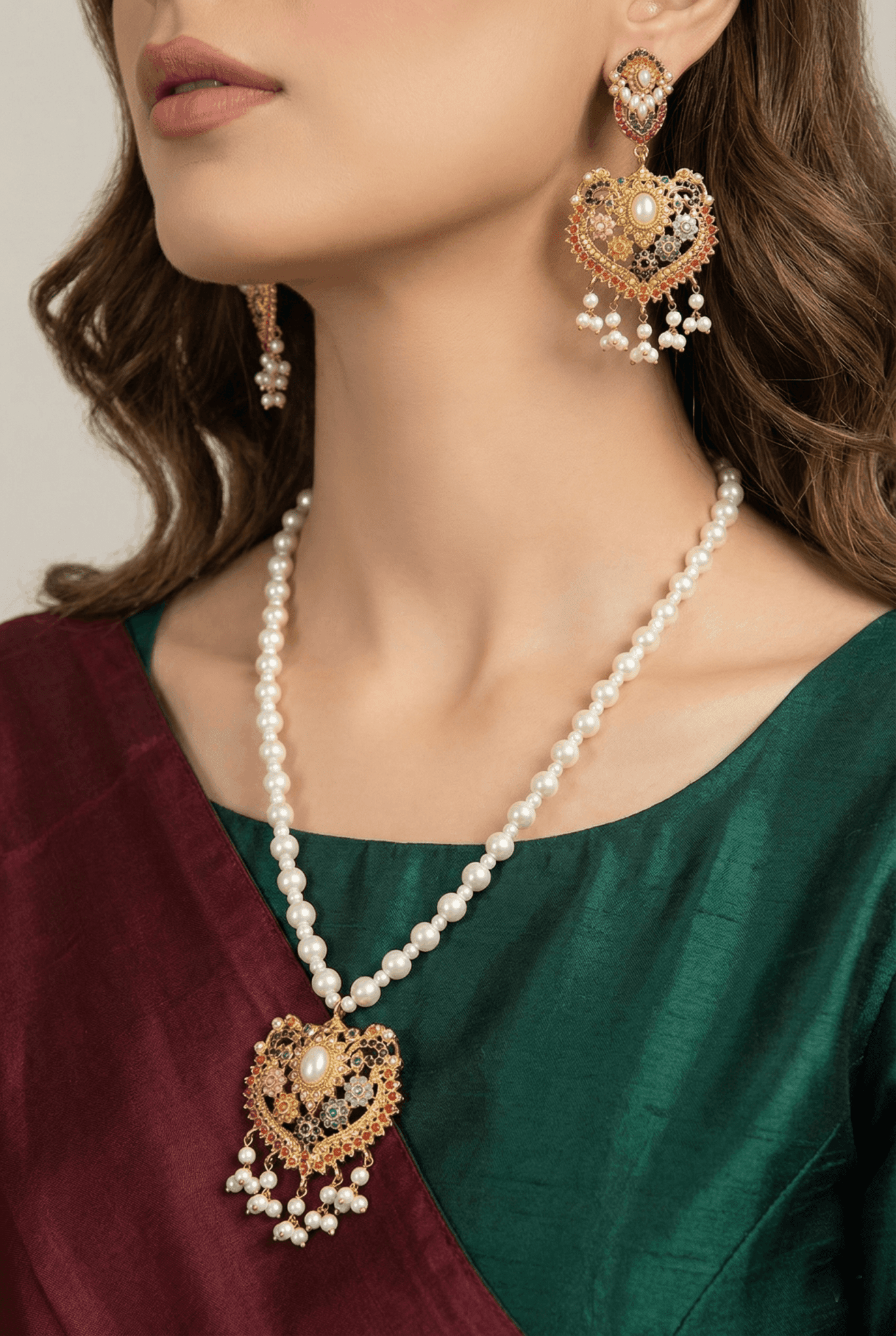 Navratan Long Haar Set - RS ZEVARS