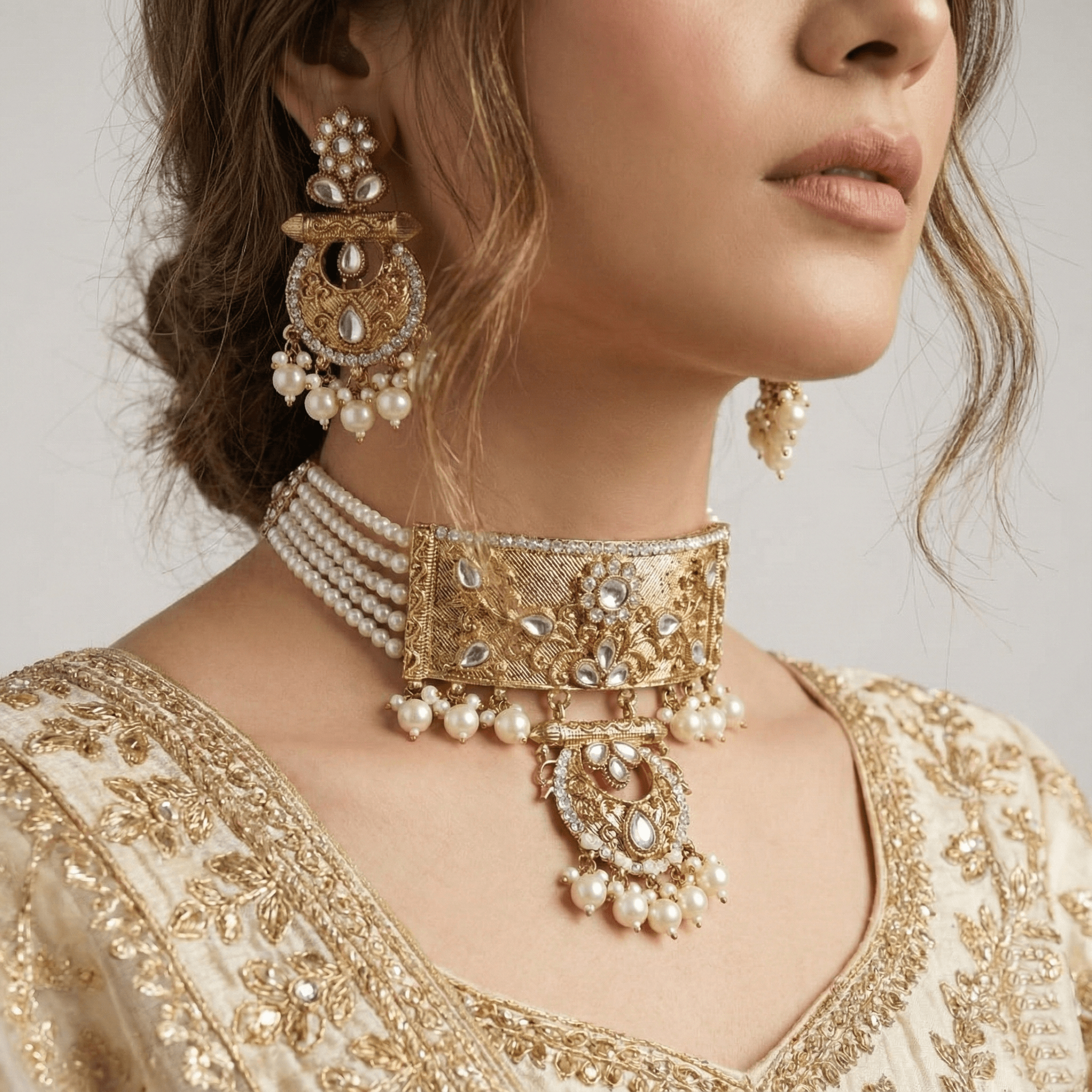 Pearls Rajistani Guluband Set - RS ZEVARS