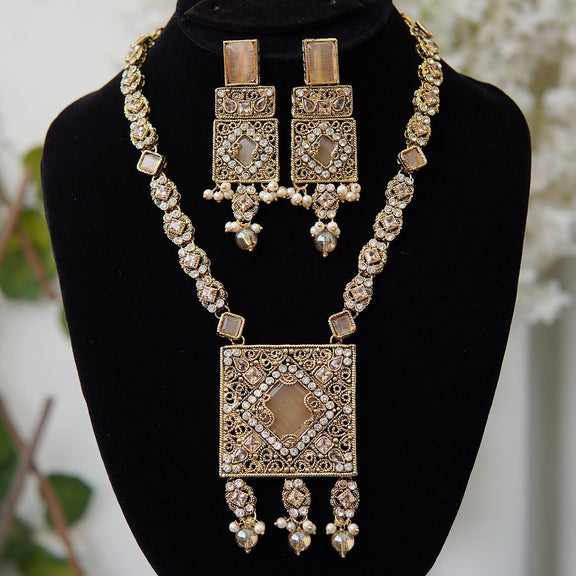 Turkish Gemstone Designer Mala Set - RS ZEVARS