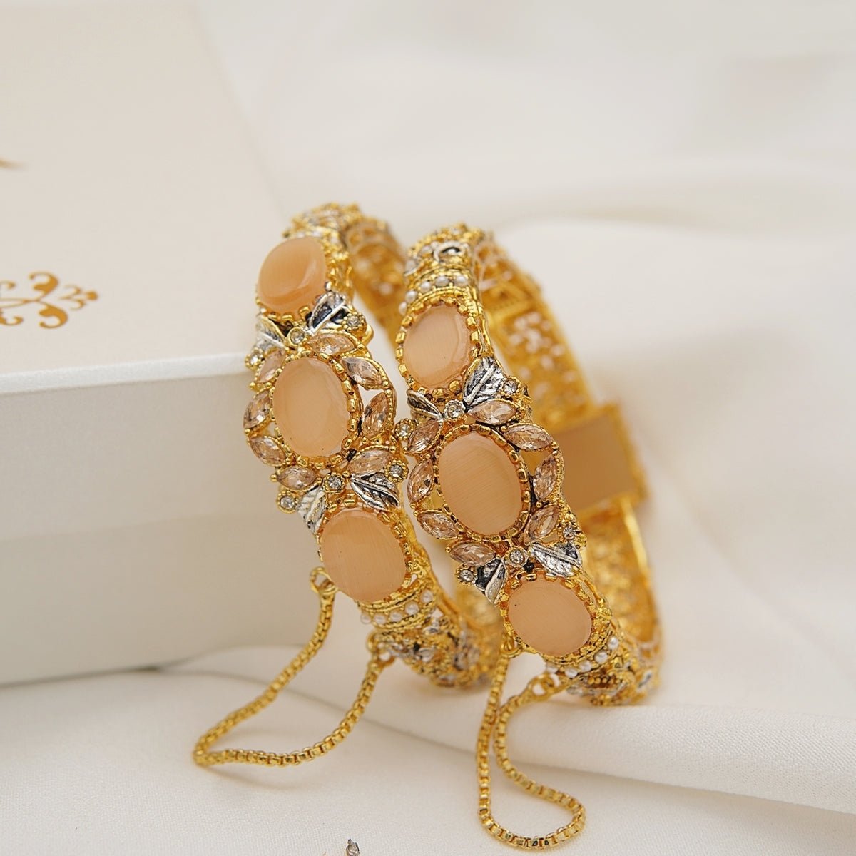 Turkish Gemstone Double Sided Bangles - RS ZEVARS