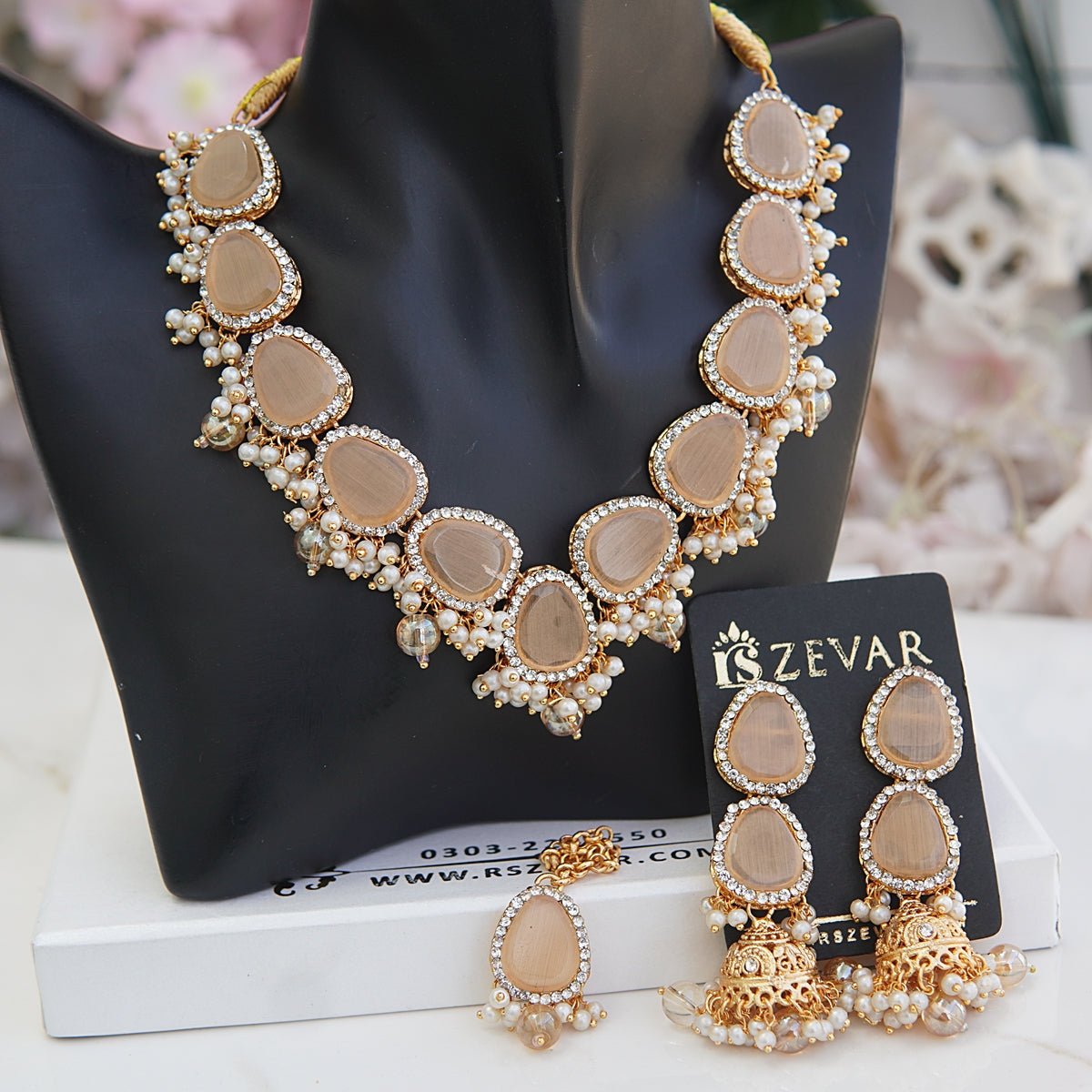 Turkish Gemstones Necklace Set - RS ZEVARS