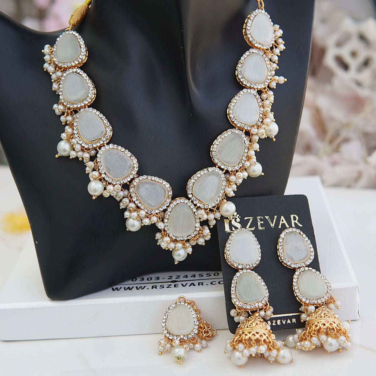 Turkish Gemstones Necklace Set - RS ZEVARS