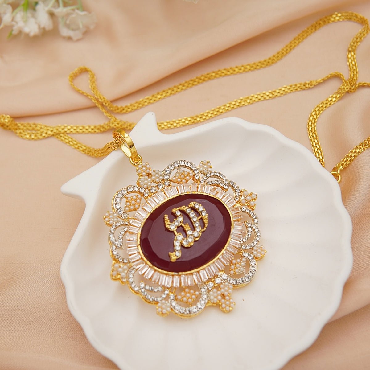 Zirconia Tappers Calligraphy Turkish Pendant - RS ZEVARS
