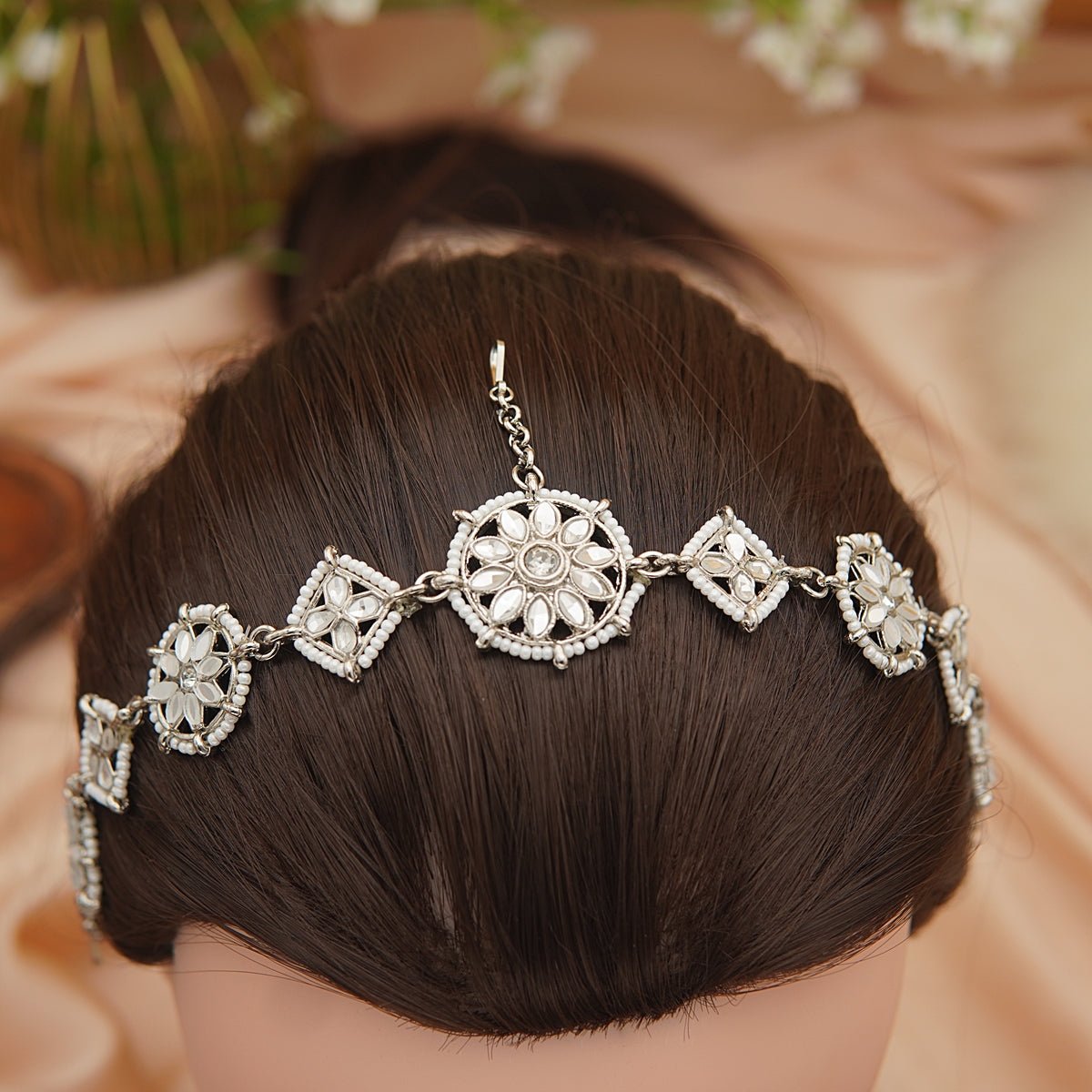 Cut Kundan Design Sheesh Patti - RS ZEVARS