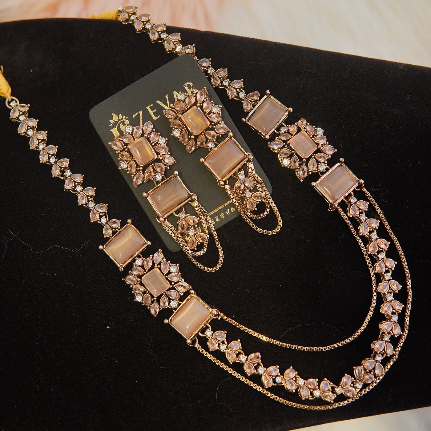 Double Sided Precious Stones Loaded Mala - RS ZEVARS