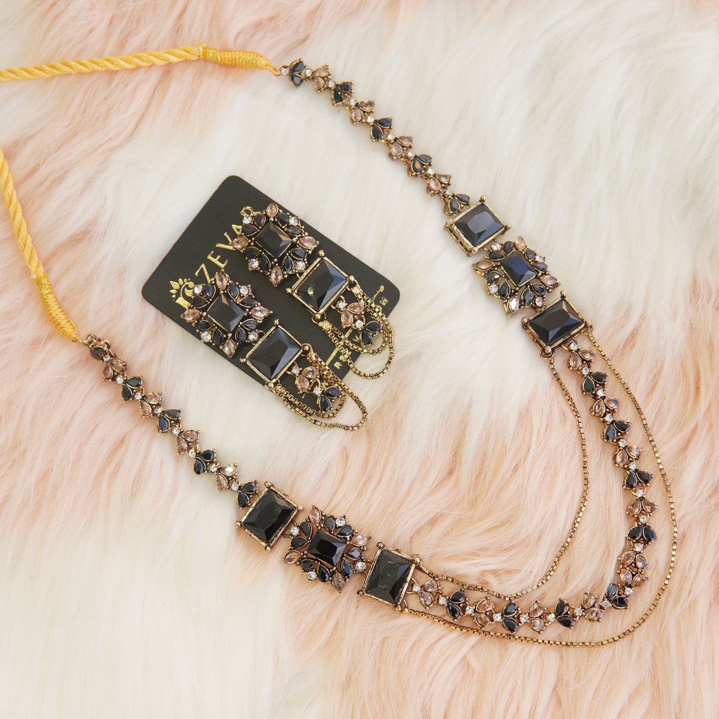 Double Sided Precious Stones Loaded Mala - RS ZEVARS