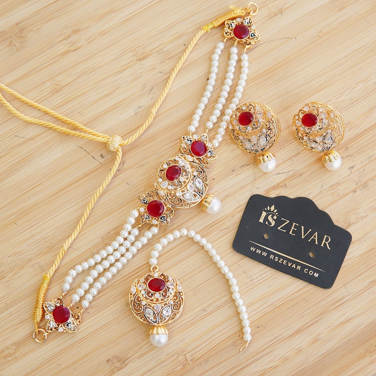 Egyptian Pearls Guluband Set - RS ZEVARS