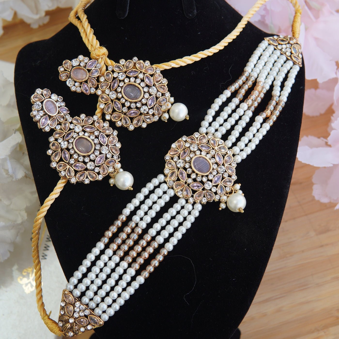 Egyptian & Polki Guluband Set - RS ZEVARS