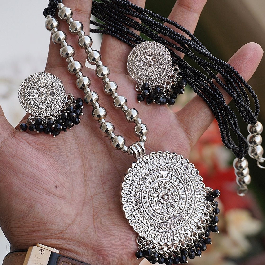 Rajasthani Style Steel Mala Set - RS ZEVARS