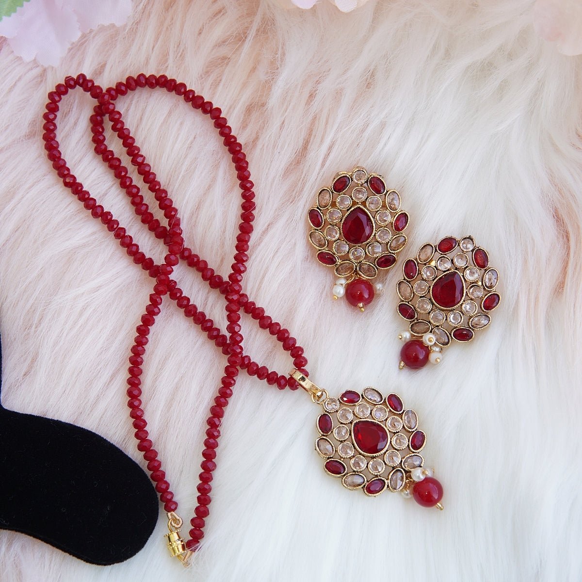 Reverse Ad Zircone Locket Set - RS ZEVARS