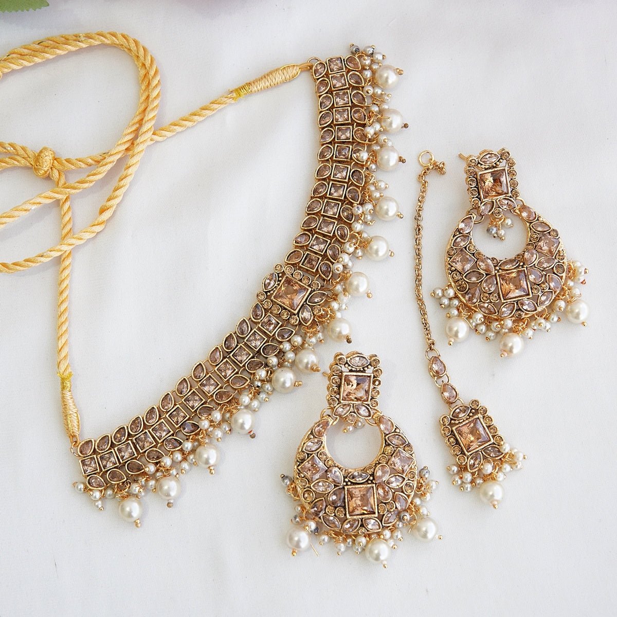 Semiprecious Stones Guluband Set - RS ZEVARS