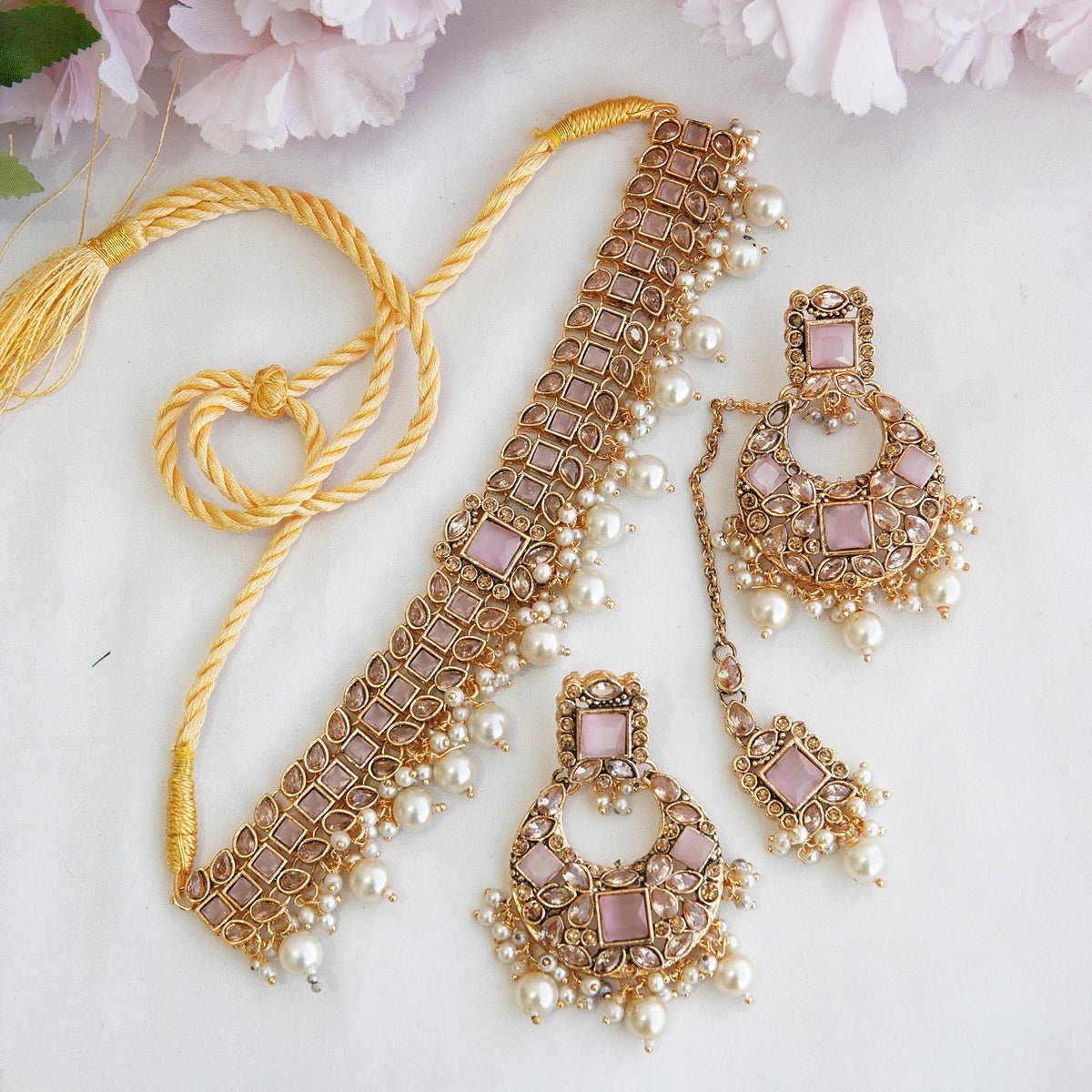 Semiprecious Stones Guluband Set - RS ZEVARS